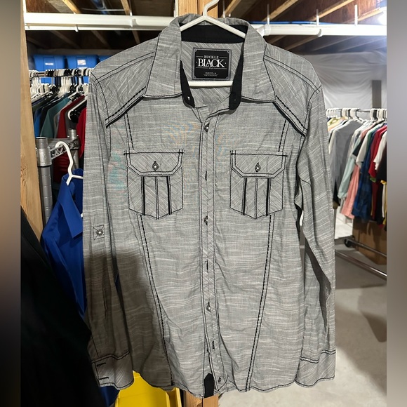 Buckle | Shirts | Buckle Black Slim Fit Button Down Long Sleeve | Poshmark